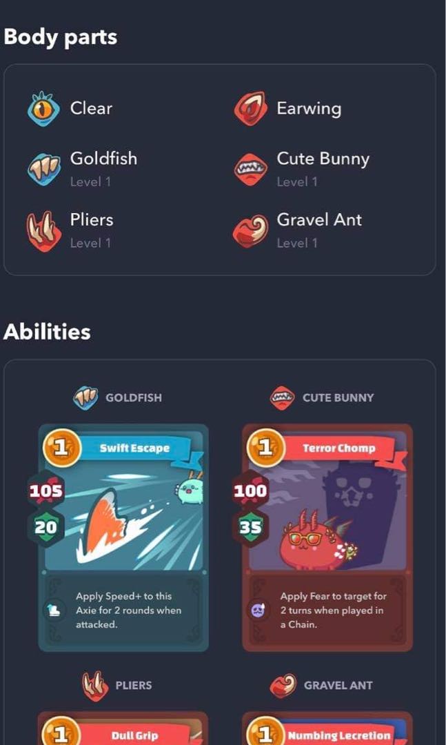 BUG AXIE W/ AQUA CARD, Video Gaming, Video Games, Others on Carousell