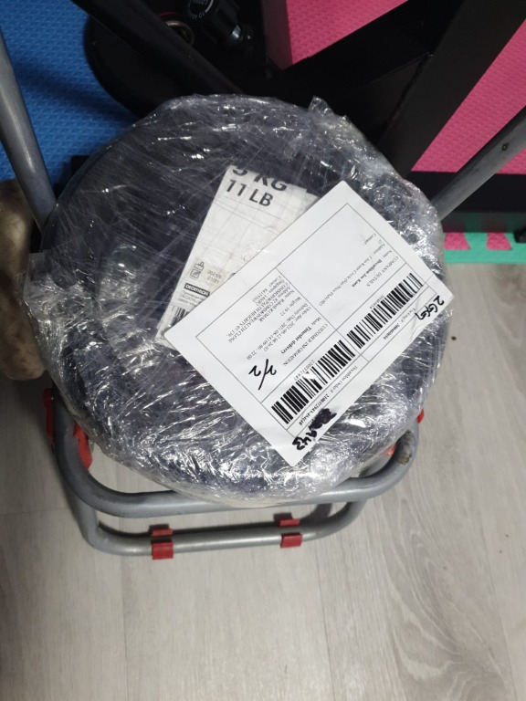 Decathlon Rubber Weight Disc with Handles 28mm-2.5 kg, 5kg, Sports ...