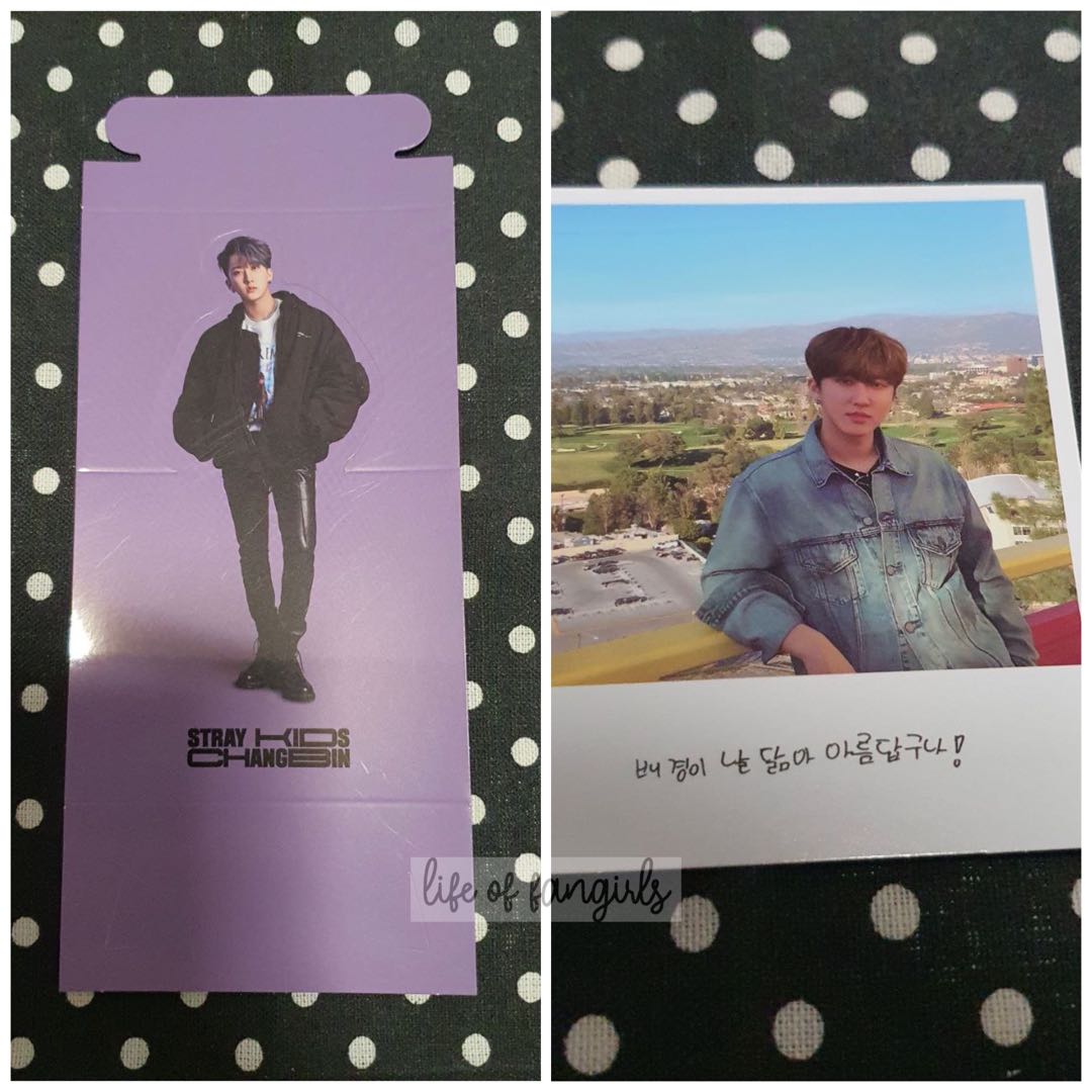 Stray Kids Changbin Official Go Live Polaroid + Standee, Hobbies & Toys ...