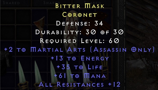 Diablo 2 Resurrected: Assassin MA Helm, Video Gaming, Video Games ...