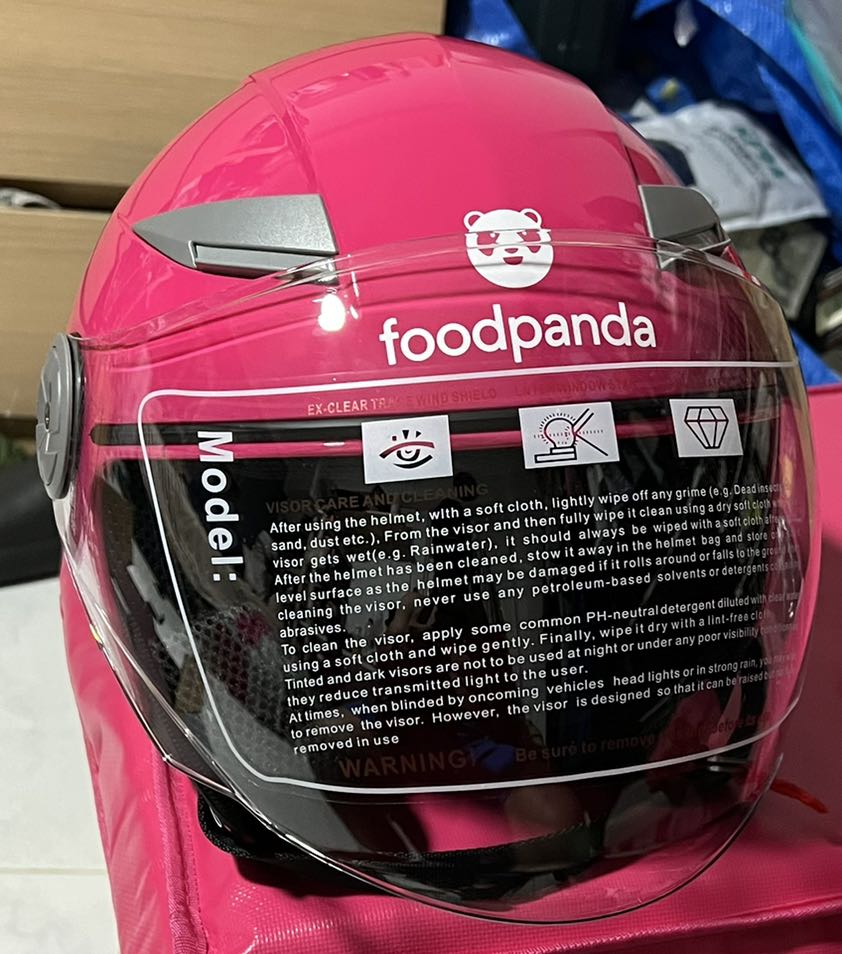 Foodpanda helmet, Motorcycles, Motorcycle Accessories on Carousell