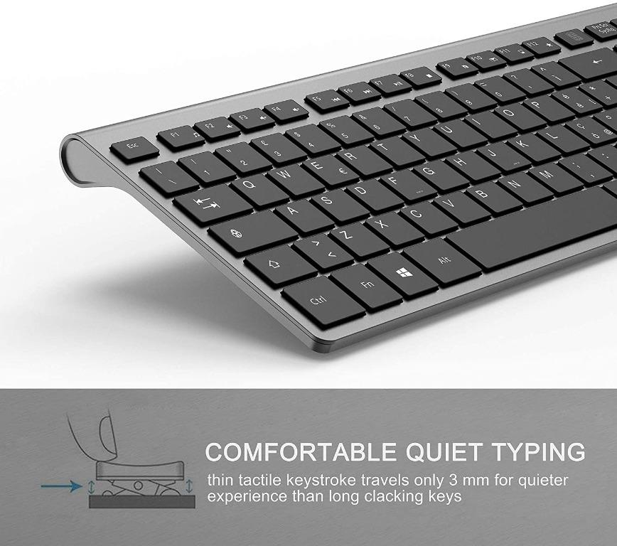 H1742 JOYACCESS Wireless Keyboard and Mouse,Full Size Compact Wireless ...