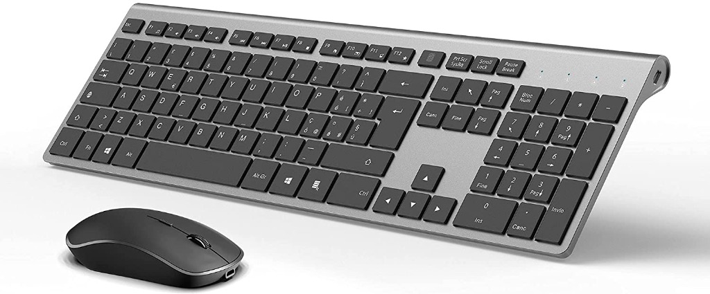 H1742 JOYACCESS Wireless Keyboard and Mouse,Full Size Compact Wireless Mouse Keyboard Built in ...
