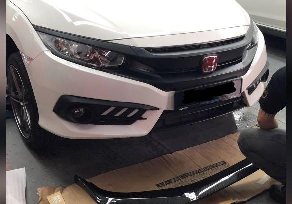 Honda Civic 10th Gen Front Lip, Car Accessories, Accessories on Carousell