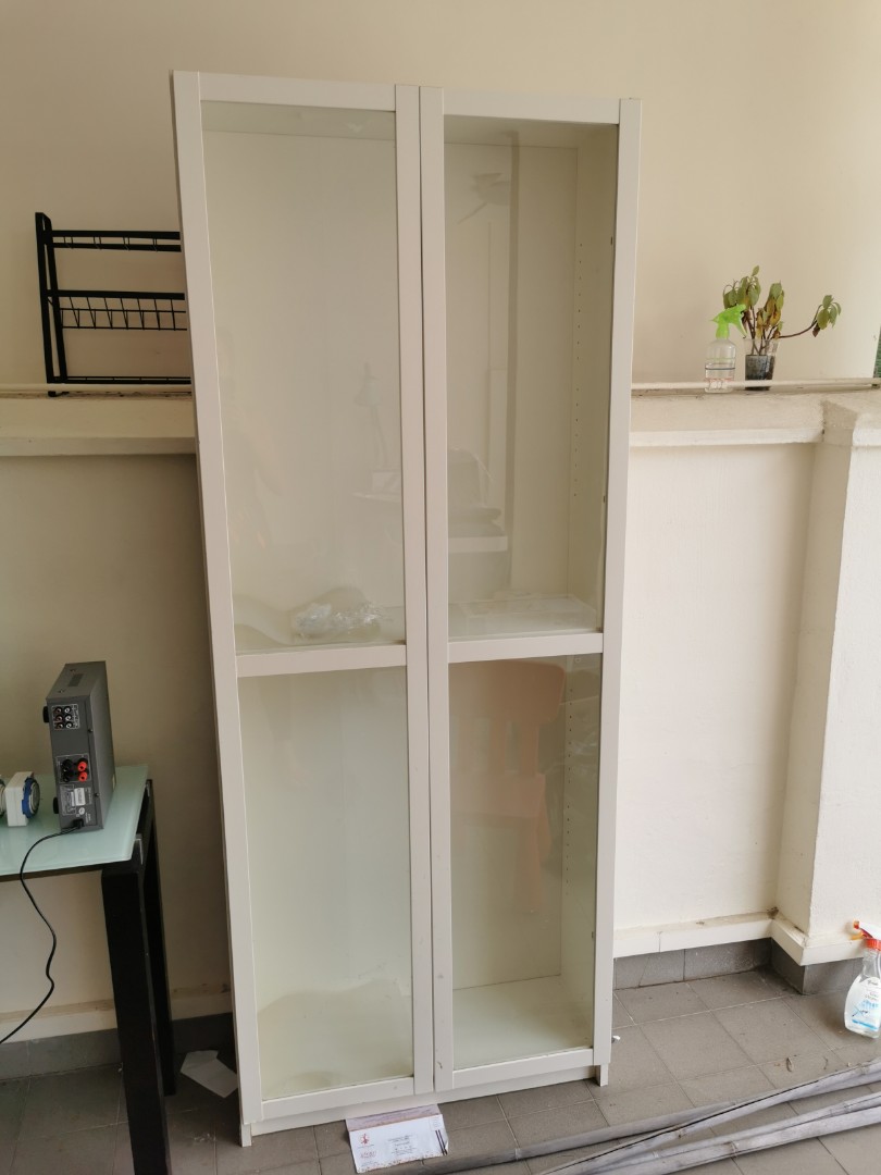 Ikea Billy shelf with glass door, Furniture & Home Living, Furniture ...