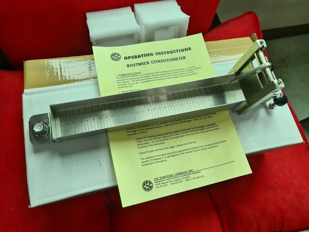 LONG Bostwick Consistometer, Consistometer, Viscometer, Viscosity, CSC ...