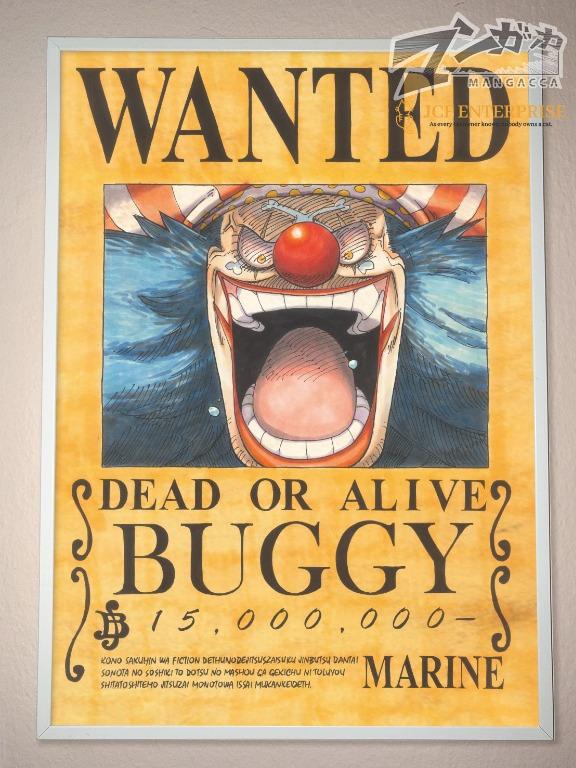 [MANGACCA] One Piece Wanted Seven Warlords Buggy Hand Drawn Gold Dust ...