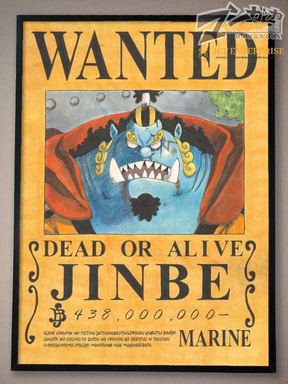 [MANGACCA] One Piece Wanted Straw Hat Pirates Crew Jinbe Hand Drawn ...