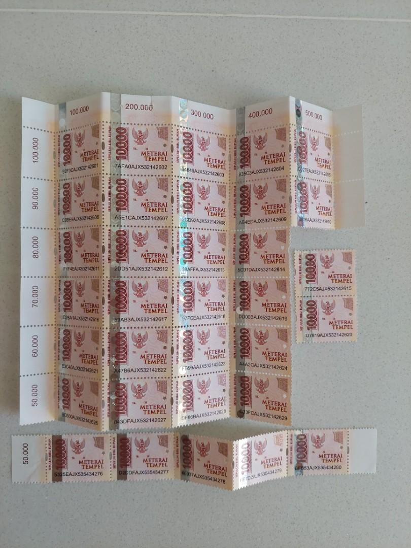 Materai 10rb- Rp.10k Indonesian stamp duty, Hobbies & Toys, Memorabilia ...
