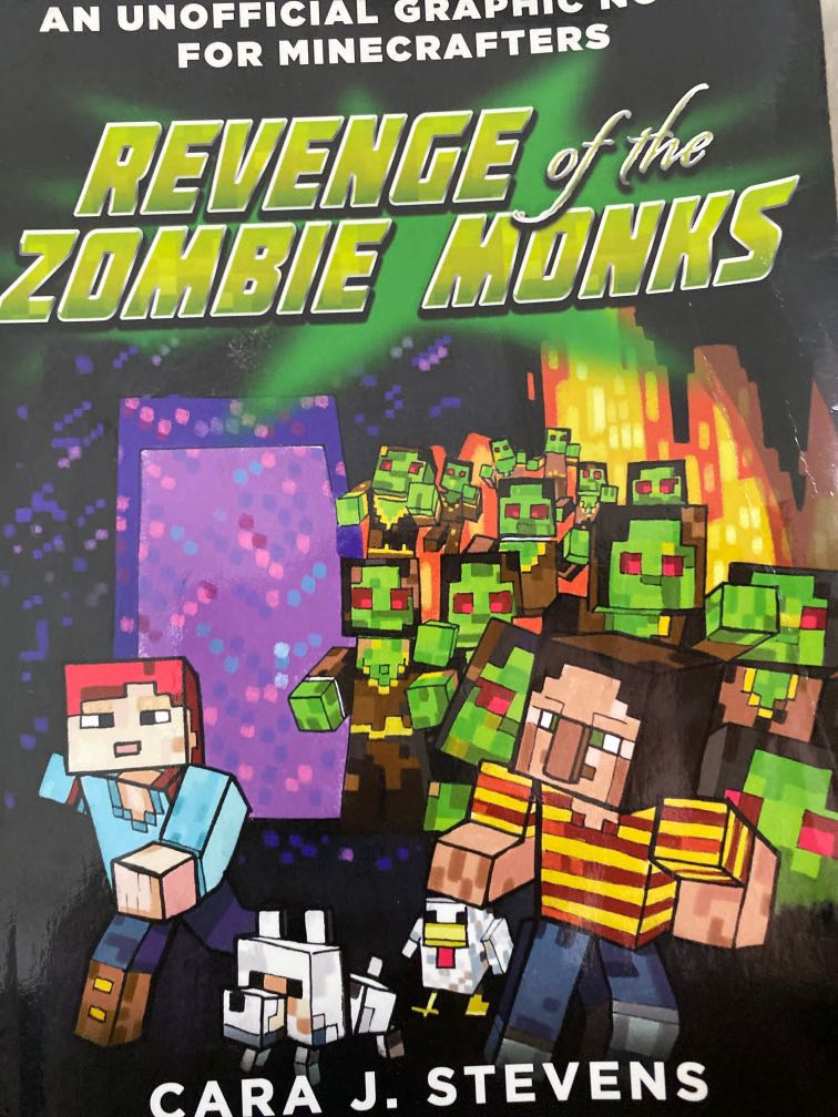Minecraft book Revenge of the Zombie Monks, Hobbies & Toys, Books ...