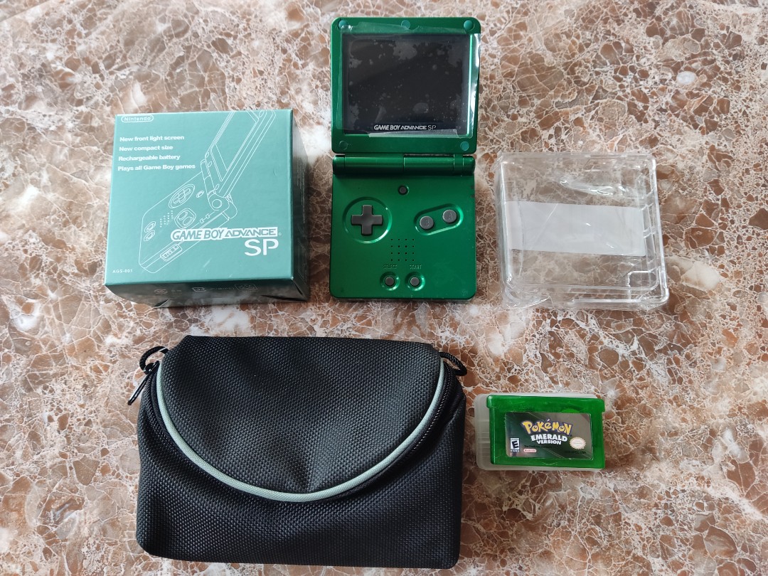 Nintendo GBA SP Gameboy Advance SP Ags-101 ORIGINAL EMERALD LIMITED ...