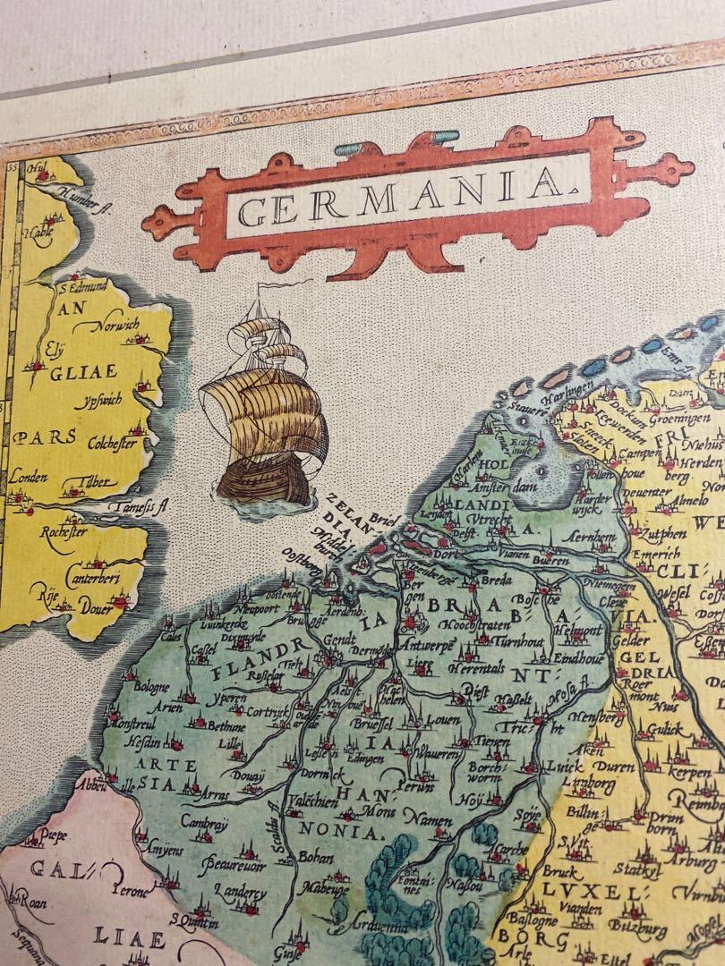 Old hand drawn ancient map - Germania (framed), Hobbies & Toys ...