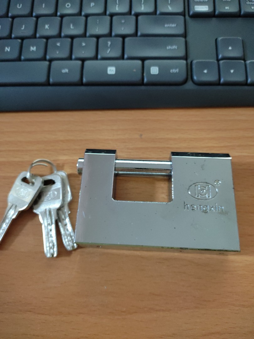 Old school sturdy lock with keys, Furniture & Home Living, Security ...