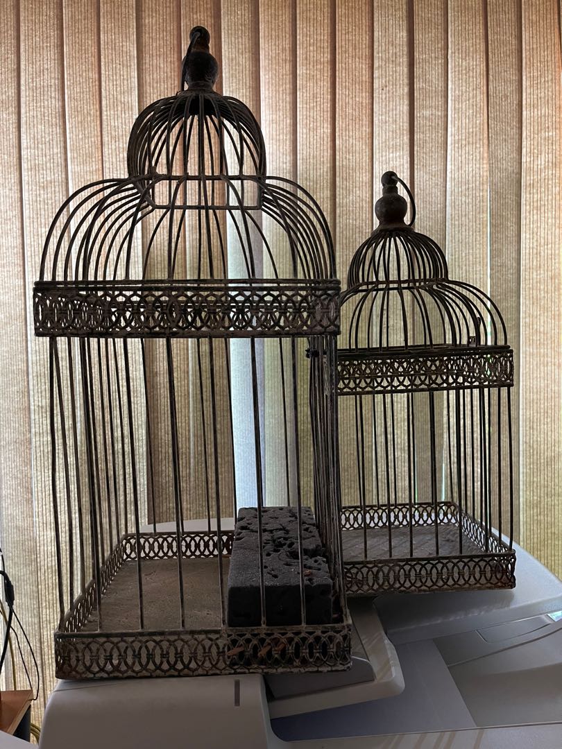 Pair of Victorian style bird cages - separate cage, Pet Supplies, Homes ...