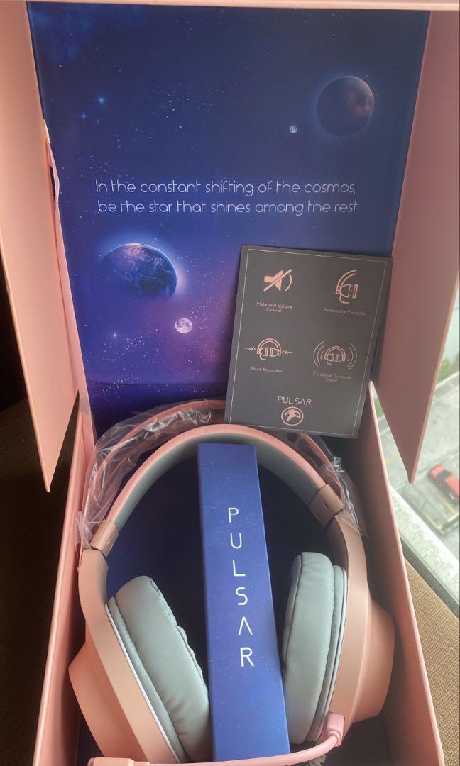Panther Pulsar Andromeda Pink RGB Gaming Headphones, Audio, Headphones ...