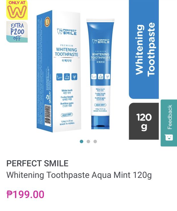 Perfect smile whitening toothpaste, Beauty & Personal Care, Oral Care ...