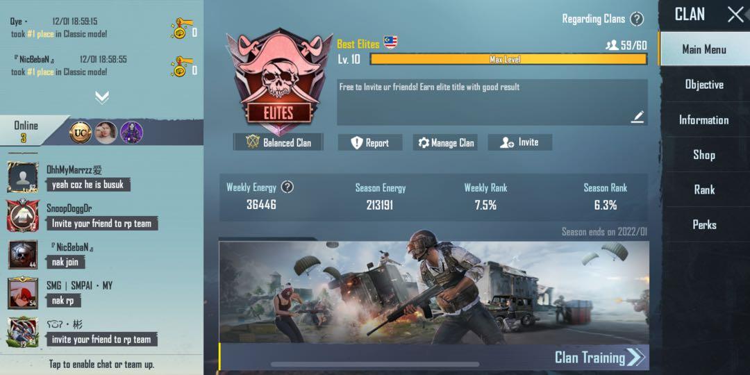 PUBG MAX LEVEL CLAN FREE TO JOIN Video Gaming Gaming Accessories PUBG MAX LEVEL CLAN FREE TO JOIN Video Gaming Gaming Accessories