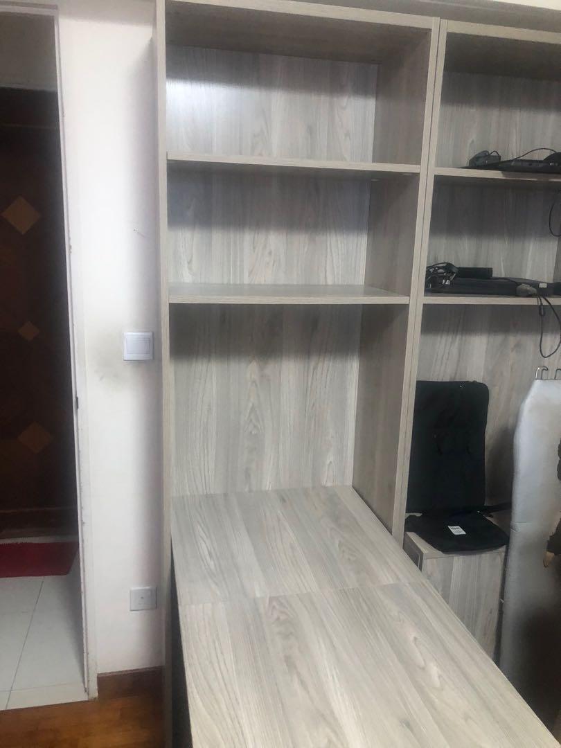 Pull-out study table, Furniture & Home Living, Furniture, Shelves ...