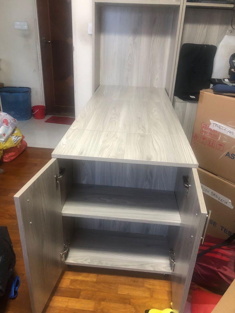 Pull-out study table, Furniture & Home Living, Furniture, Shelves ...