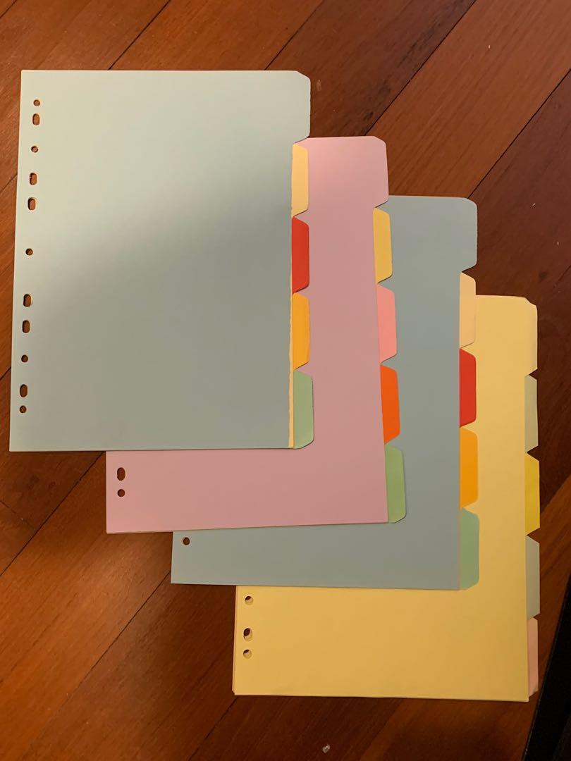 PVC File dividers, Hobbies & Toys, Stationery & Craft, Stationery ...