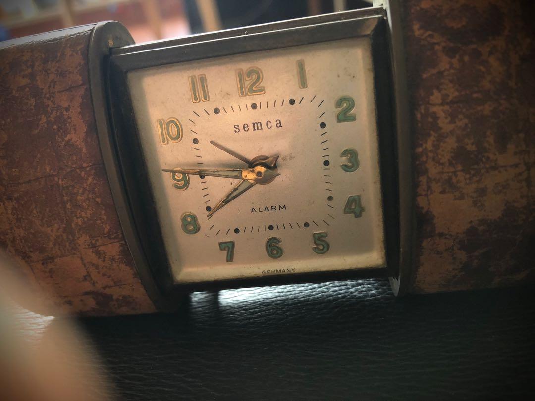 SEMCA travel desk clock with alarm retro vintage mid century eames ...