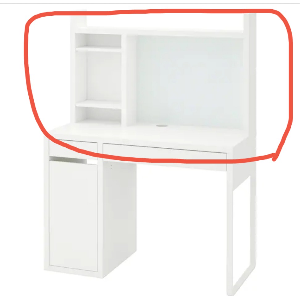 Top shelf of the Micke table, Furniture & Home Living, Furniture ...