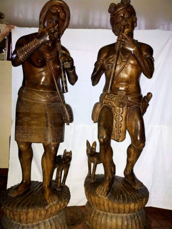 Vintage narra wood Ifugao sculptures (package), Hobbies & Toys ...