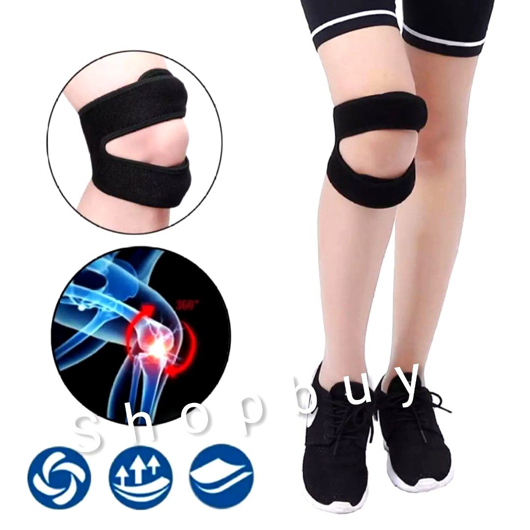 2 Pc Double Patella Knee Brace Support Stabilizer Dual Band Tendon ...