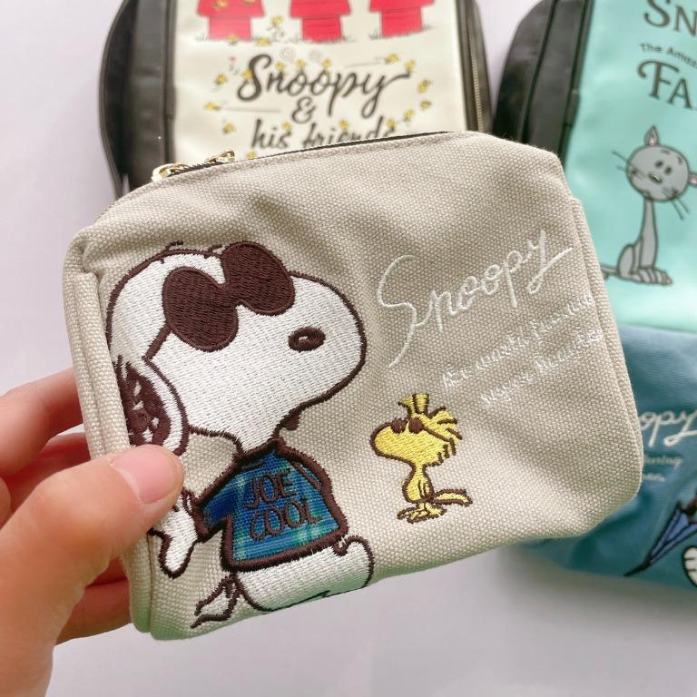 日本 Peanuts Snoopy & Faron 史諾比 主題 化妝 收納袋, 女裝, 手袋及銀包, 多用途袋 - Carousell