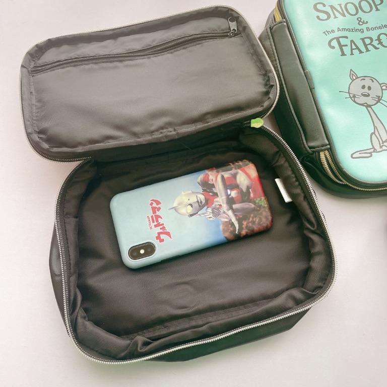 日本 Peanuts Snoopy & Faron 史諾比 主題 化妝 收納袋, 女裝, 手袋及銀包, 多用途袋 - Carousell