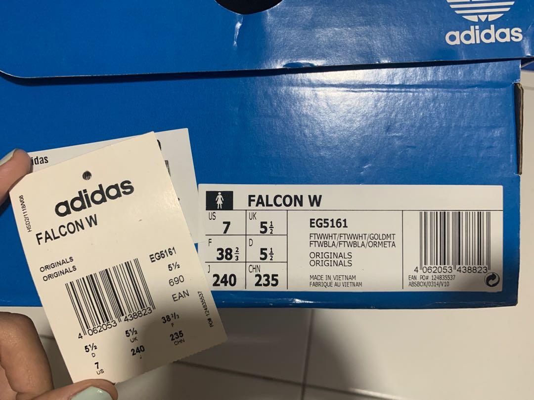 Adidas falcon white gold, Women's Fashion, Footwear, Sneakers on Carousell
