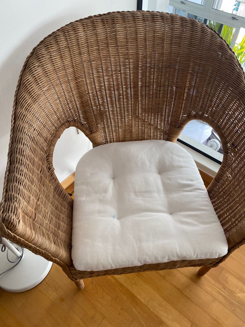 Rattan Agen IKEA chair, Furniture & Home Living, Furniture, Chairs on ...