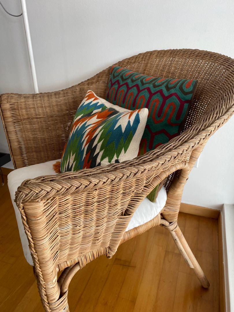 Rattan Agen IKEA chair, Furniture & Home Living, Furniture, Chairs on ...