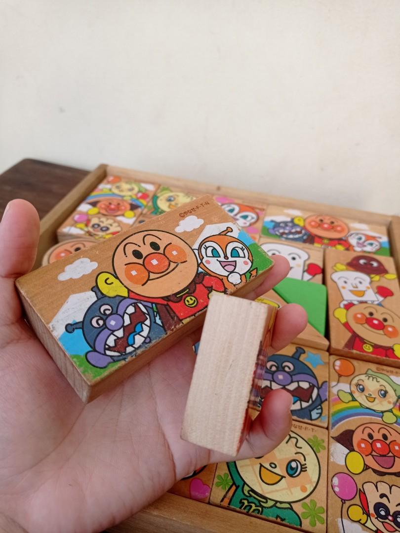 Anpanman Wooden Building Blocks, Hobbies & Toys, Toys & Games on Carousell