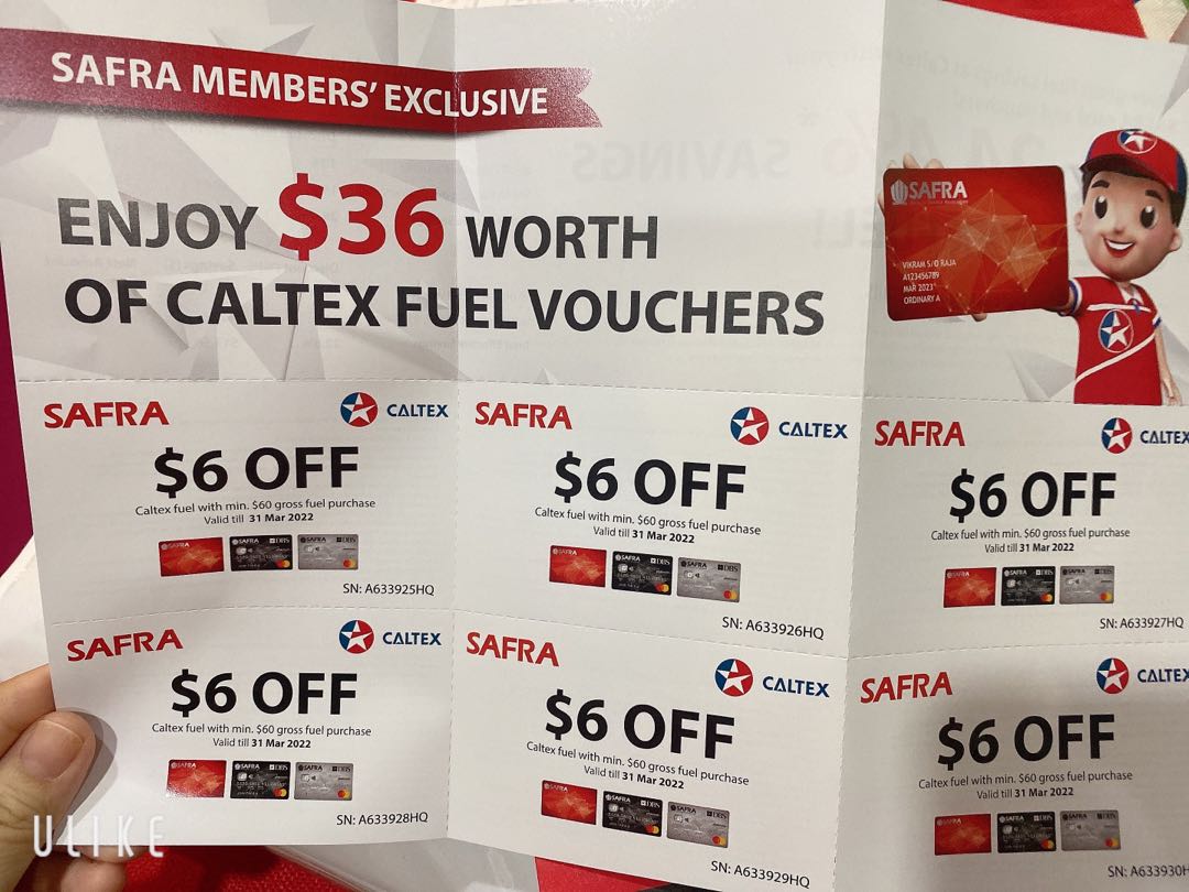 Caltex Voucher, Tickets & Vouchers, Vouchers on Carousell