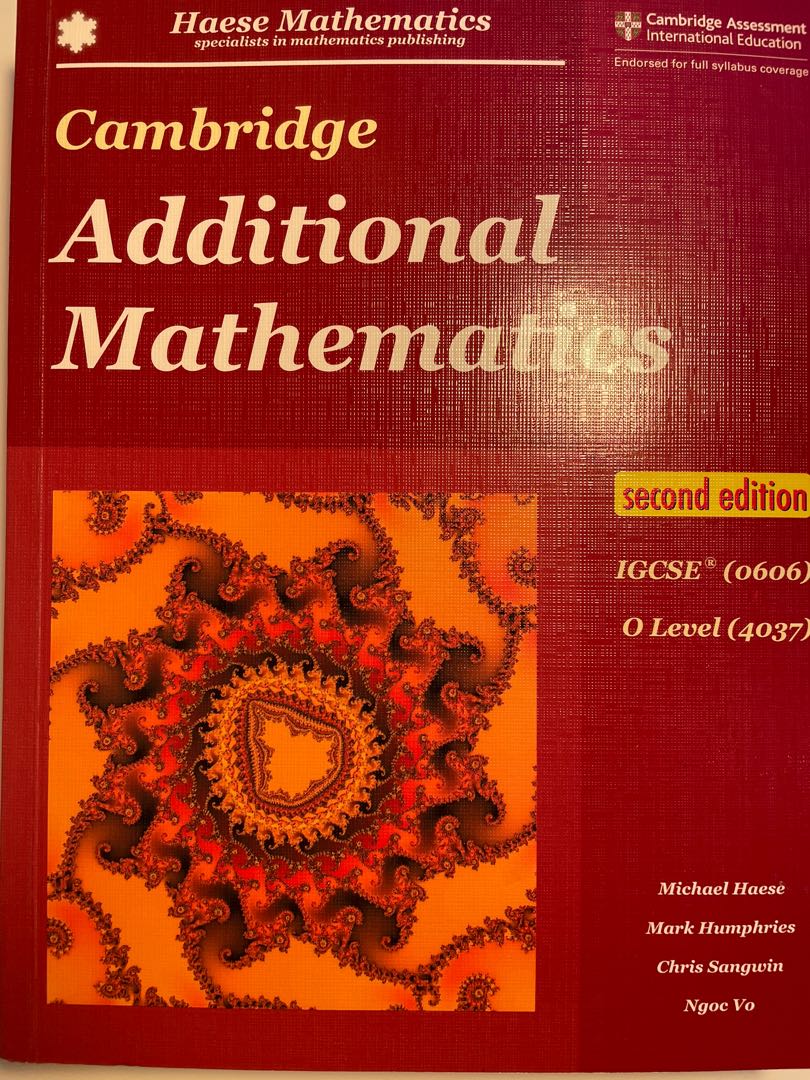 Cambridge Additional Math Textbook, Hobbies & Toys, Books & Magazines ...