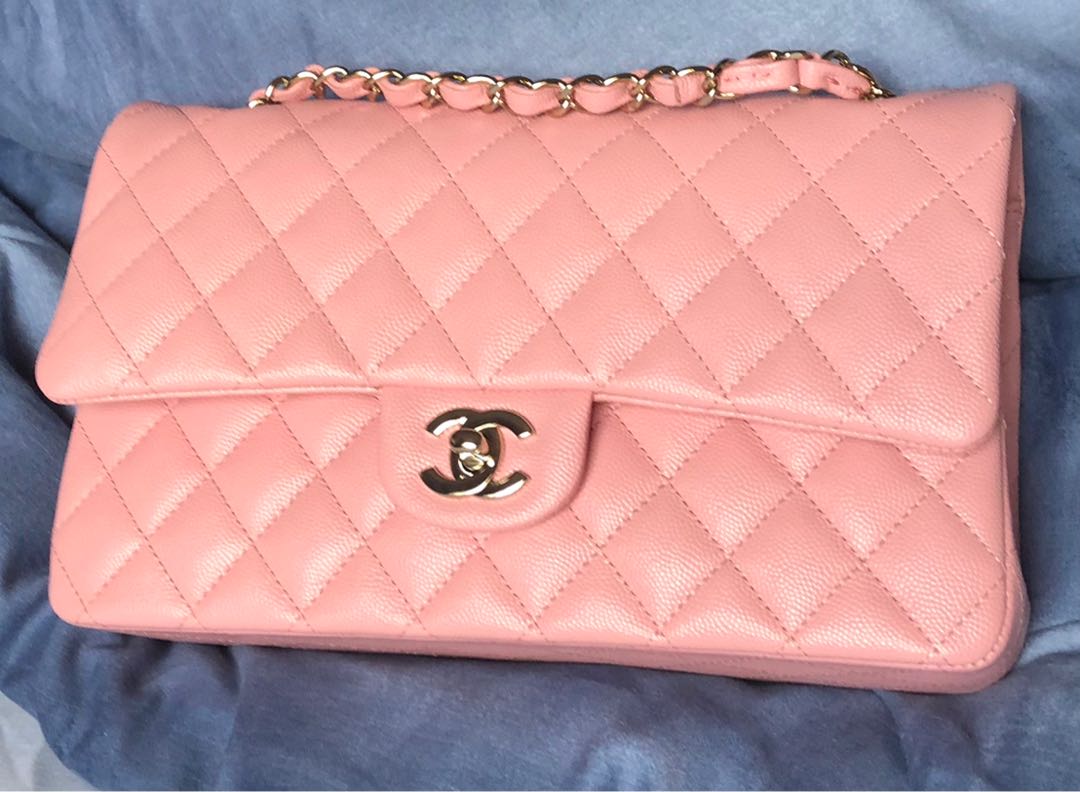 CHANEL 22C SAKURA PINK CAVIAR MEDIUM, Women's Fashion, Bags & Wallets ...