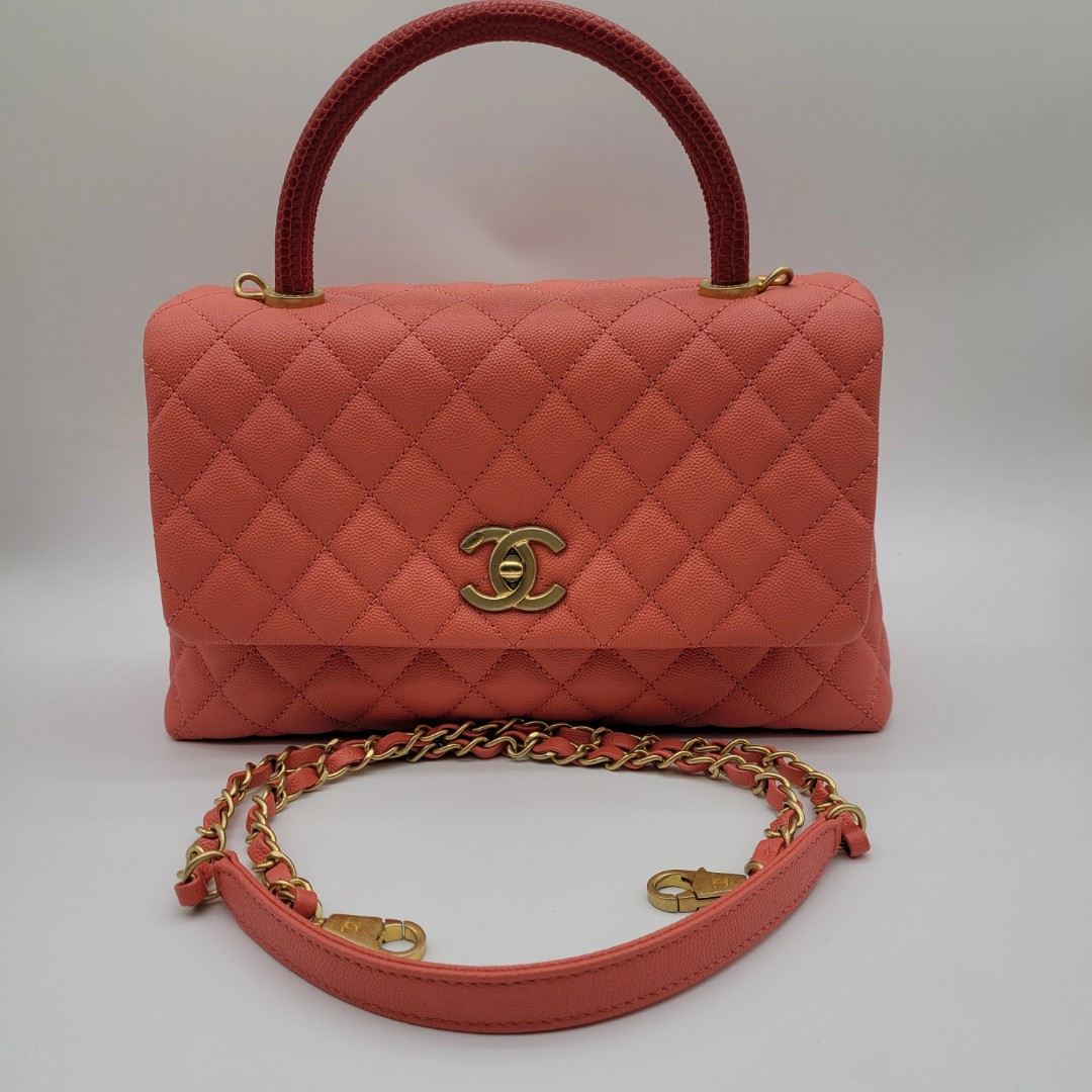 Chanel Coco lizard handle, Luxury, Bags & Wallets on Carousell