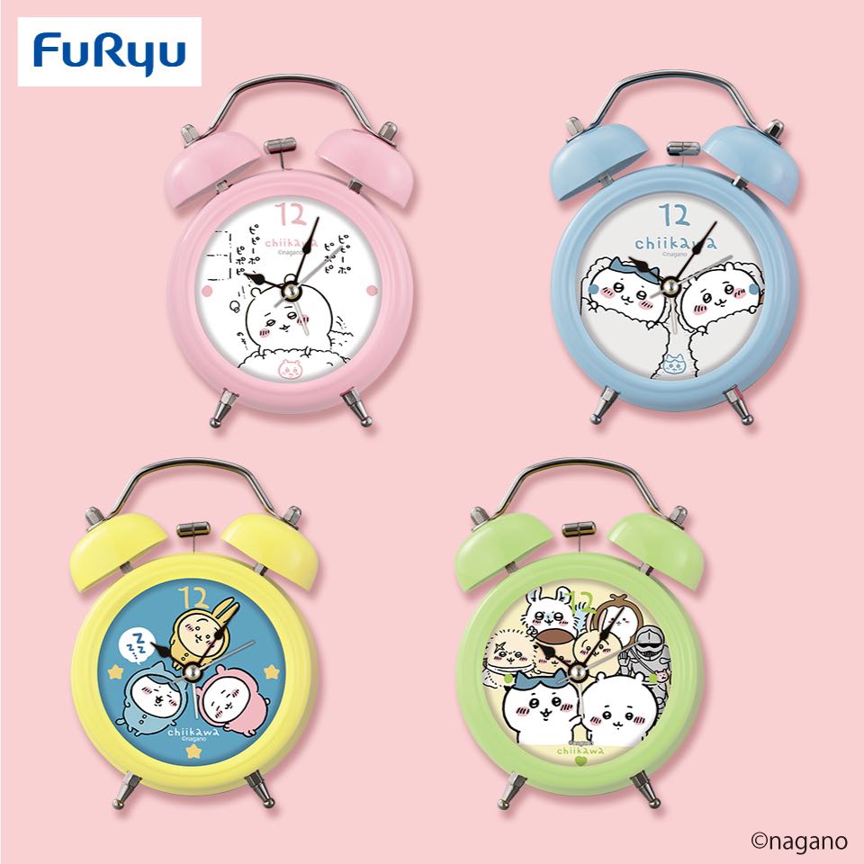 Chiikawa Mezamashi Clock 小可愛 中分貓 自嘲熊 鬧鐘 時鐘, 傢俬＆家居, 家居裝飾, 時鐘 - Carousell