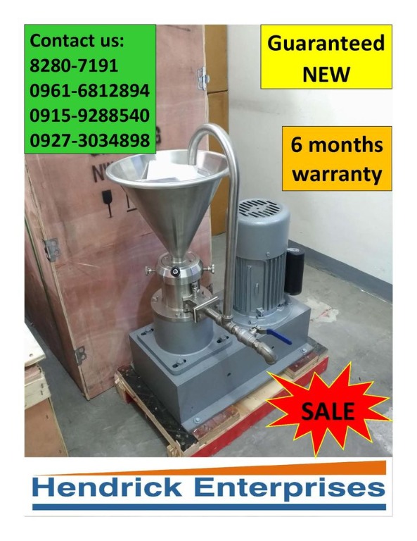 Colloid Mill Colloidal Mill Colloid Machine (NEW), Commercial ...