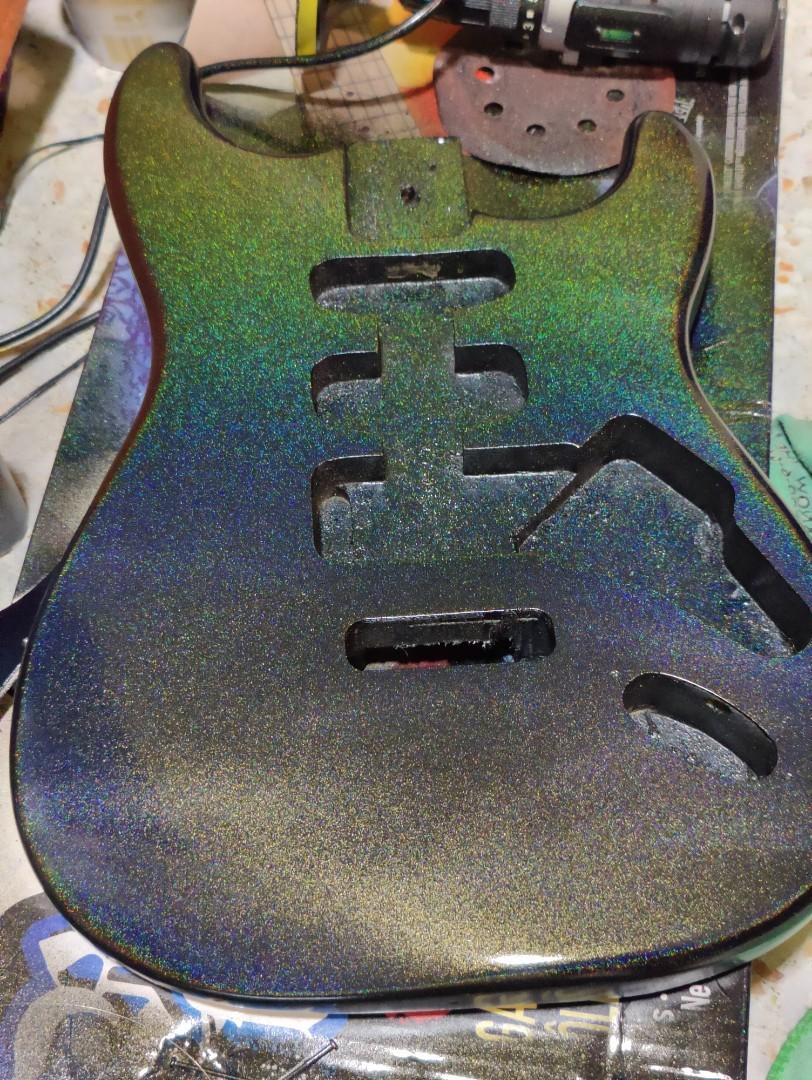 Custom finished strat body., Hobbies & Toys, Music & Media, Musical ...