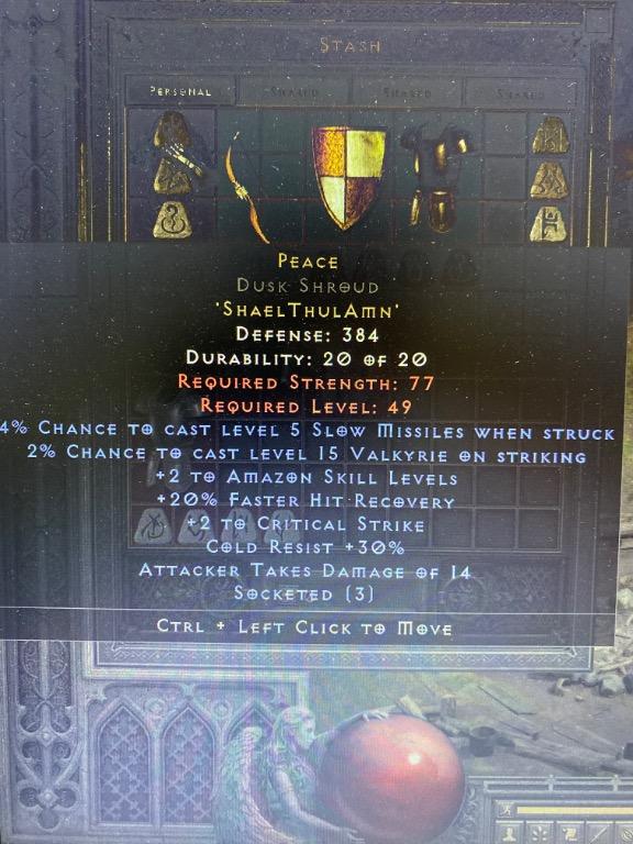 Diablo 2 Resurrected Peace, Video Gaming, Gaming Accessories, In-Game ...