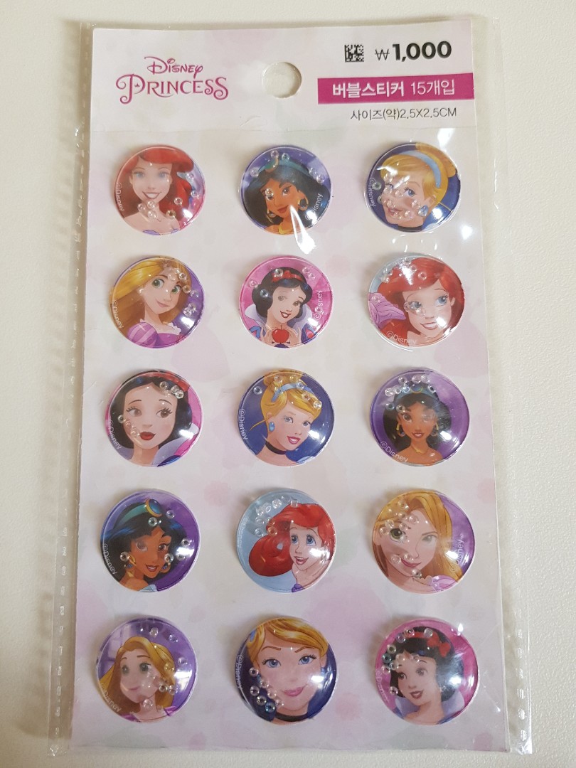 Disney Princess Stickers, Hobbies & Toys, Stationary & Craft, Other ...