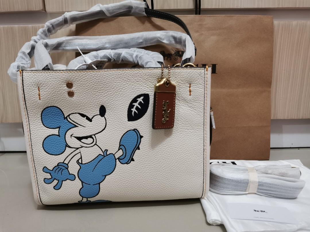 DISNEY X COACH ROGUE 25 WITH MICKEY MOUSE C6166, Women's Fashion, Bags ...