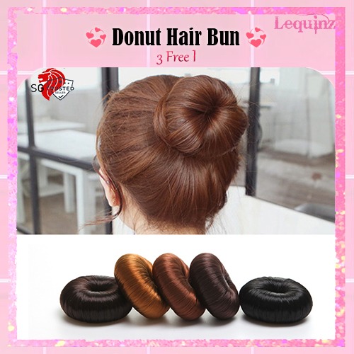 Donut Hair Bun Tool Fixer 5 colors, Women's Fashion, Watches ...