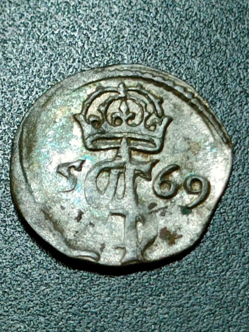 Extremely Rare Ancient Lithuania King Zygmunt II 2 Denar Silver Coin ...