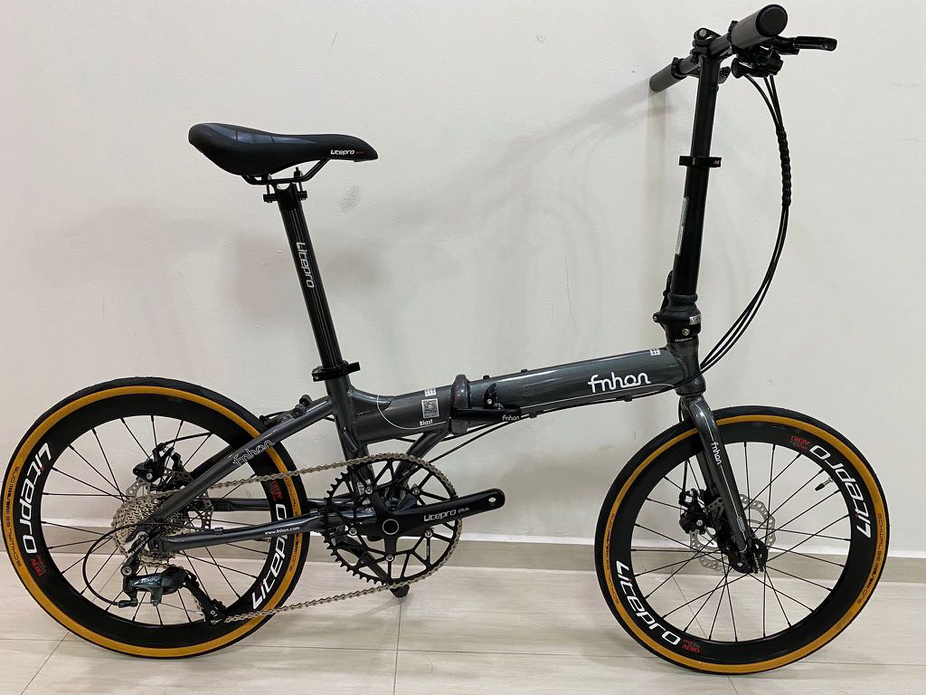 Fnhon Blast - Shimano Tiara 10 Speed with Litepro 451(22”) Aero Wheels and Scwalbe Tan Wall ...