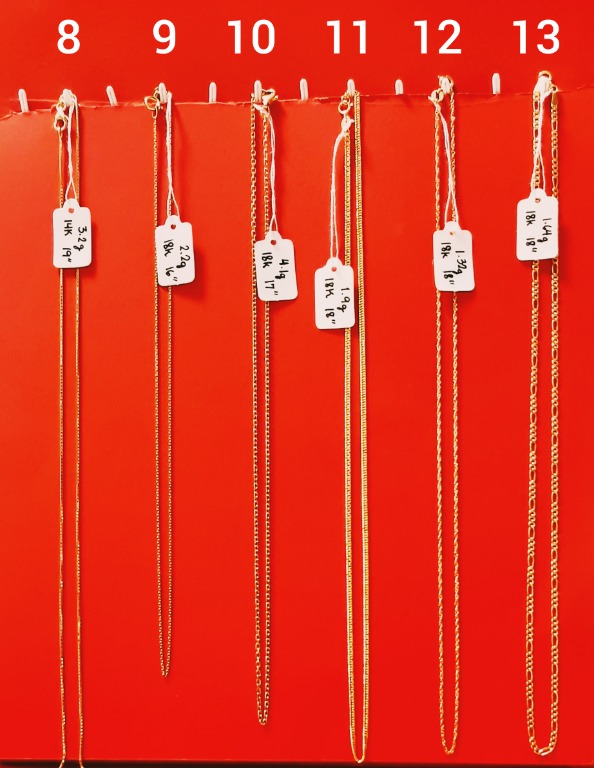 Gold Necklace BARBADA, OVAL LINK, ROPE CHAIN / 18k Gold / 14k Gold (2/2 ...