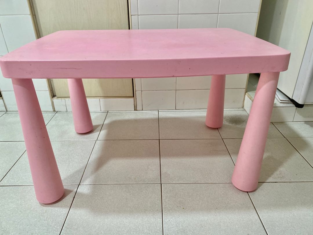 Ikea Kids Pink Table, Furniture & Home Living, Furniture, Tables & Sets ...