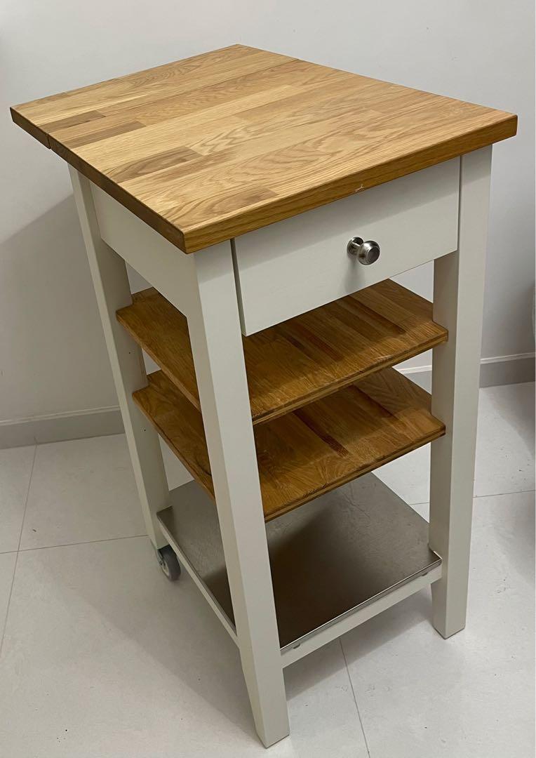 Ikea STENSTORP Kitchen trolley, white, Furniture & Home Living ...
